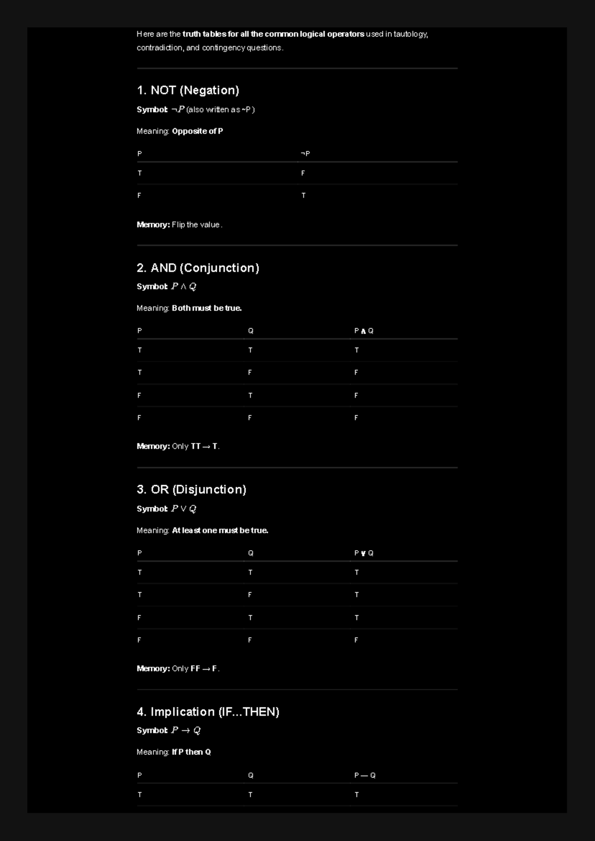 Tautology Explained - Logic Operators & Truth Tables (Course Code ...