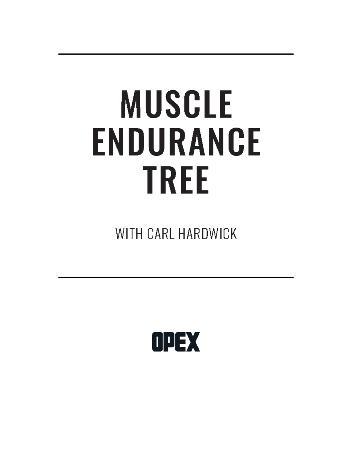 Muscle Endurance Tree Class Notes - MUSCLE ENDURANCE TREE WITH CARL ...