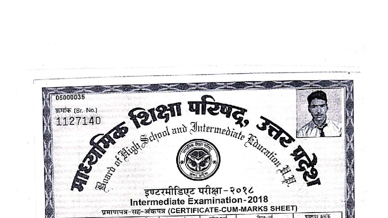 Intermediate Examination Certificate - Regular Full Exam 2018 - Studocu