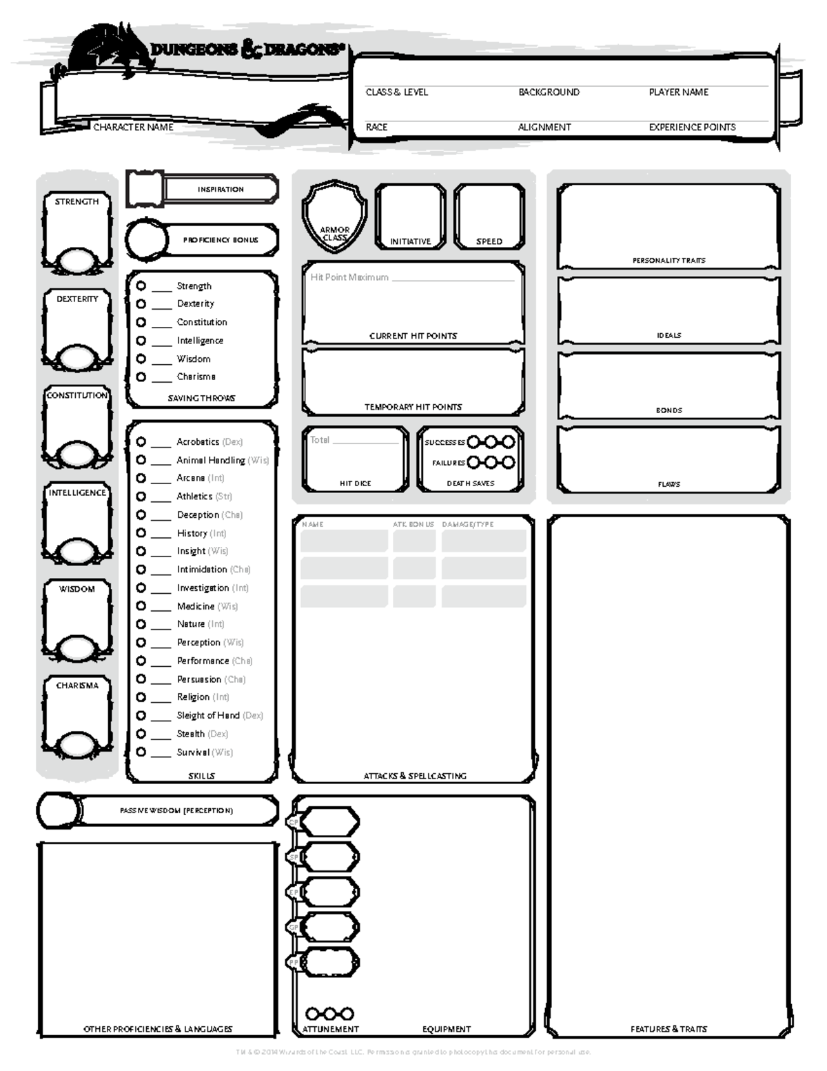 TWC DnD 5E Character Sheet v1: Complete Player Overview - Studocu