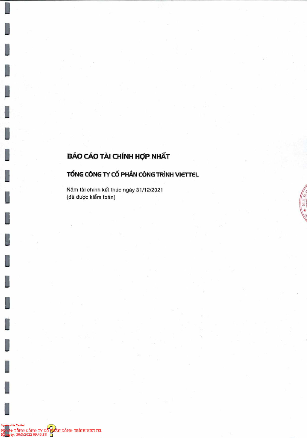 Báo cáo tài chính hợp nhất 2021 - CTR C6 Phân Công Trình Viettel - Studocu