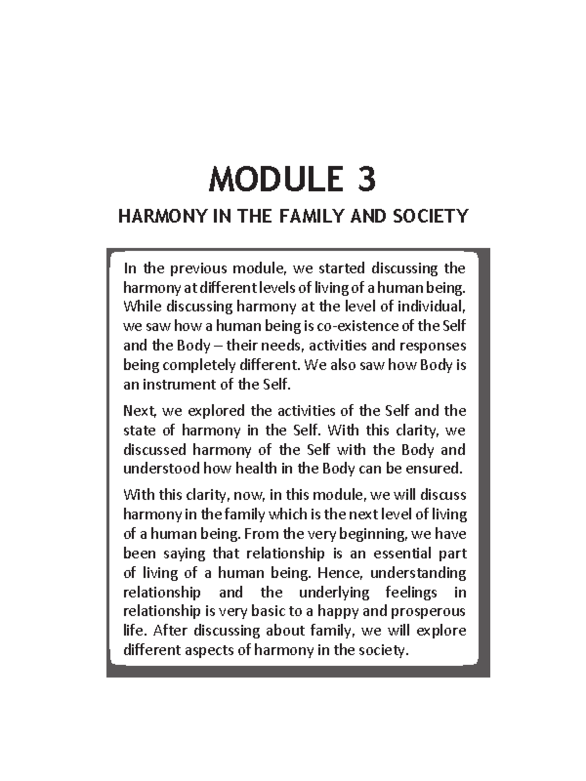 Module 3: Harmony in Family & Society - UHV-2 Notes - Studocu
