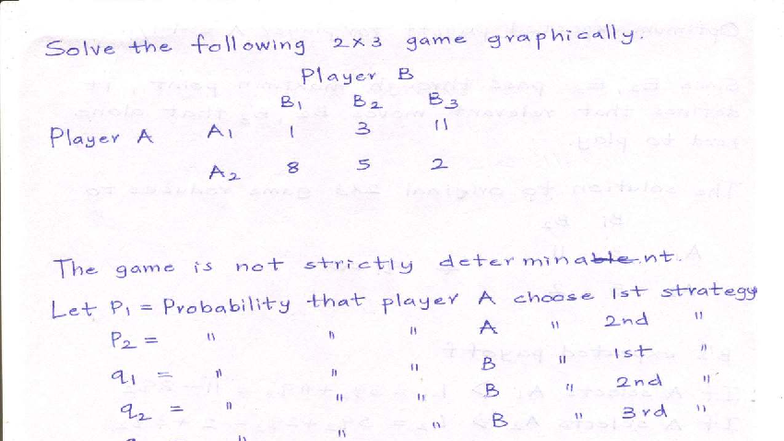 Graphical Method Example for 2x3 Game Analysis - Studocu