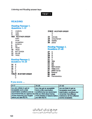 Reading Explorer 3rd, 4, Answer Keys - IMAGES OF LIFE 1 Answer Key ...