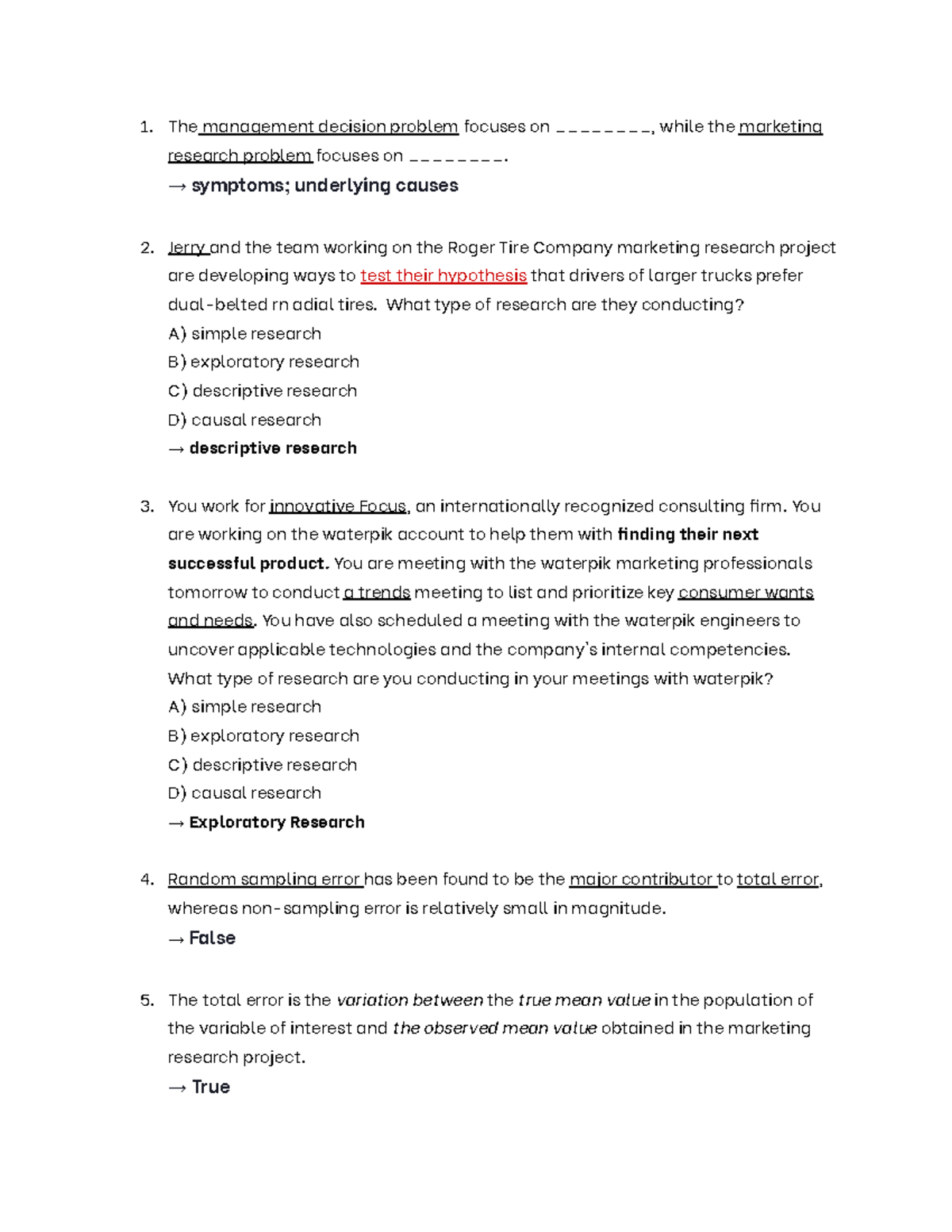Marketing Research Methods: Exploratory & Descriptive Insights (MKT 101 ...