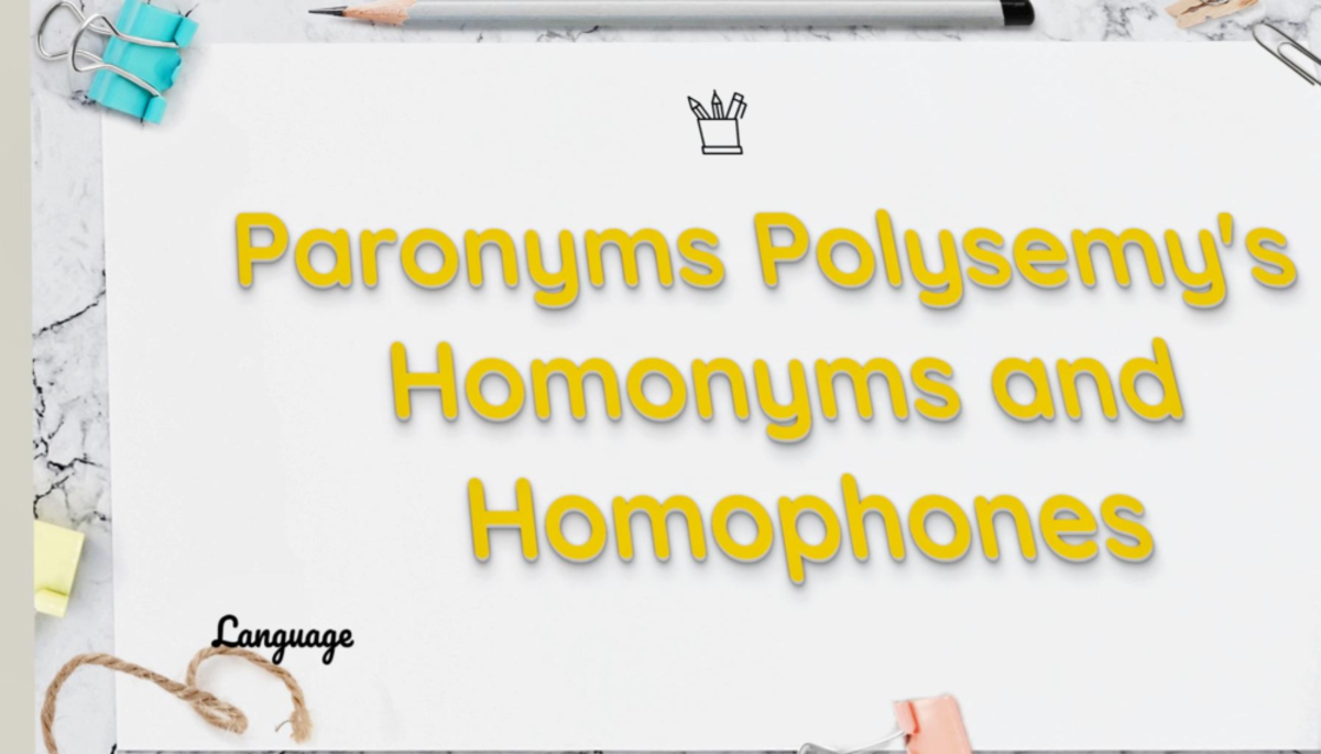 Homophones and Homonyms: Language Semantics Notes (Fall) - Studocu
