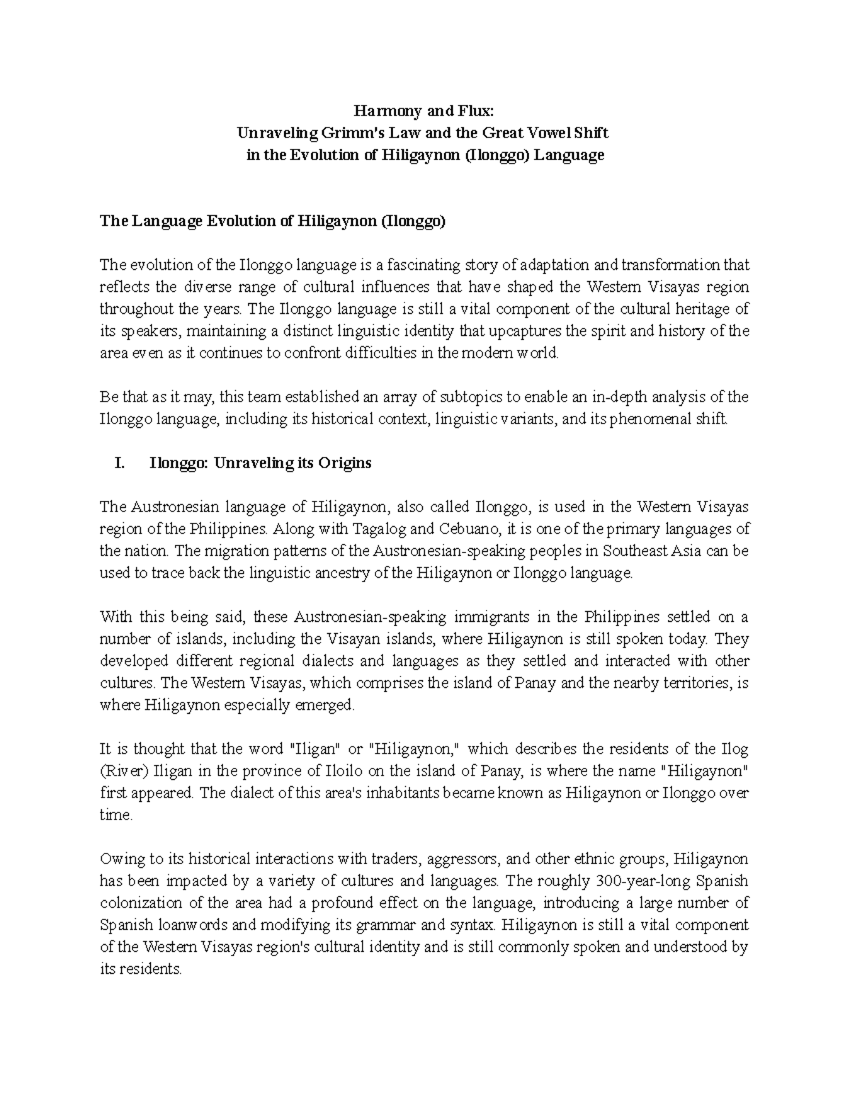 Ilonggo Language Evolution: Analyzing Historical Shifts and Influences ...