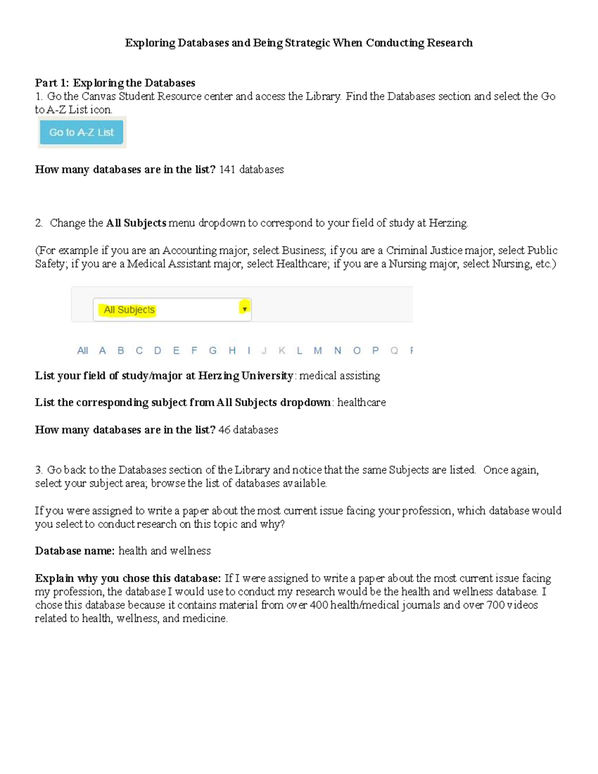 Exploring Databases and Creating a Research Strategy - Exploring Databases and Being Strategic ...