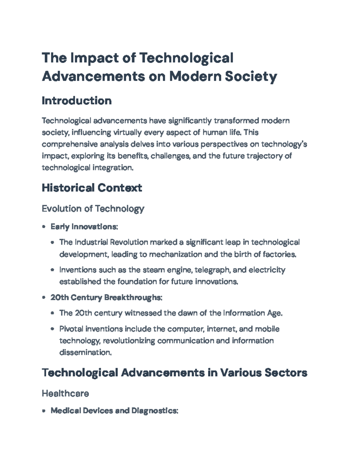 The Impact of Technological Advancements on Society: Benefits ...