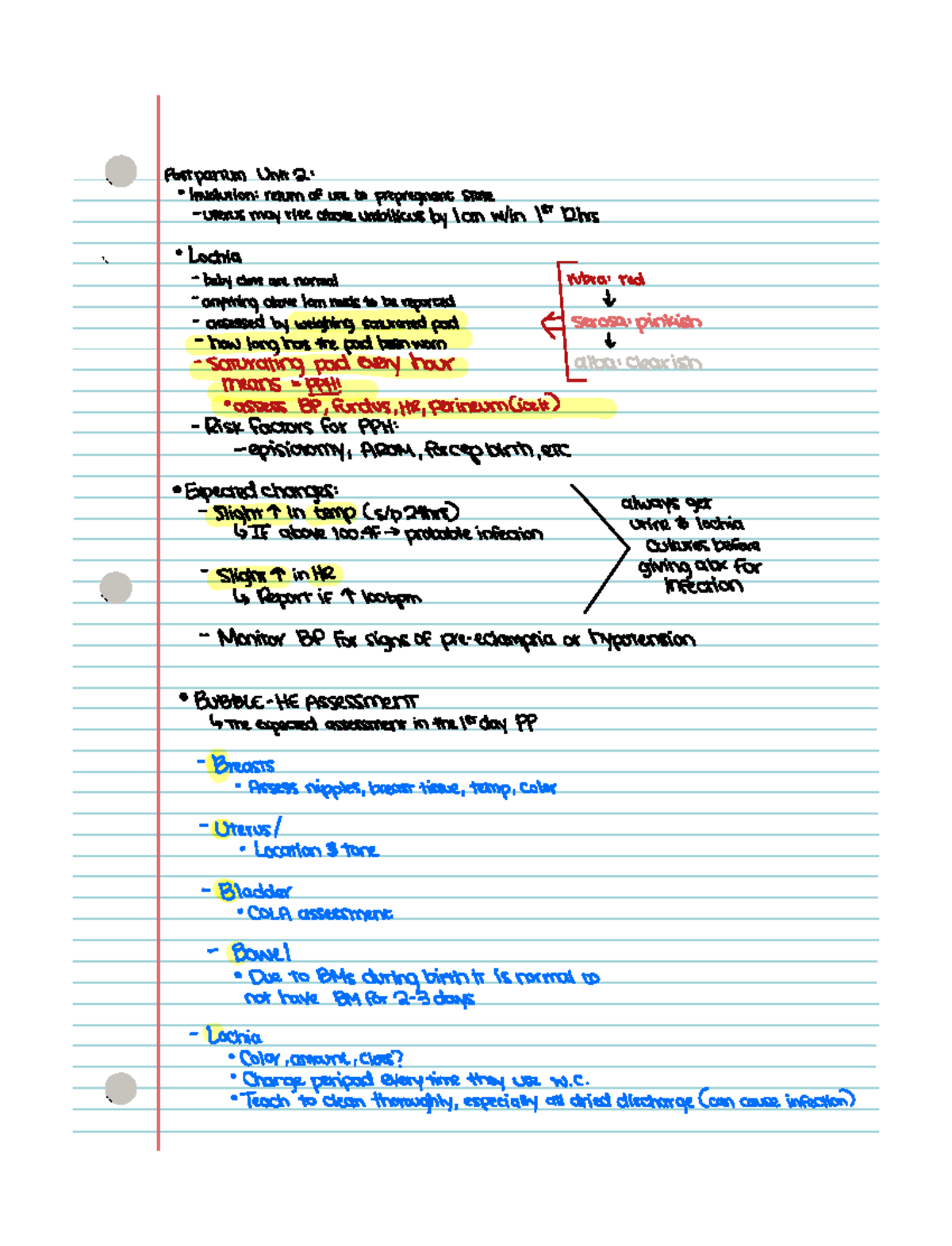 Exam 2 Mom & Baby - Comprehensive Study Notes for Postpartum Care - Studocu
