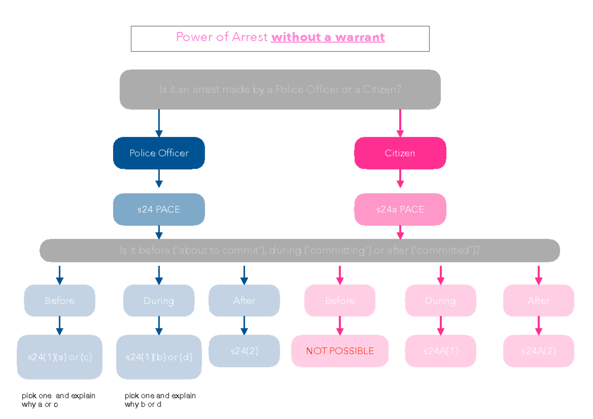 Police Powers Notes: Understanding Arrest Without a Warrant (PACE ...