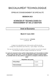 Droit et économie - STMG - Terminale - Baccalauréat Technologique - Studocu