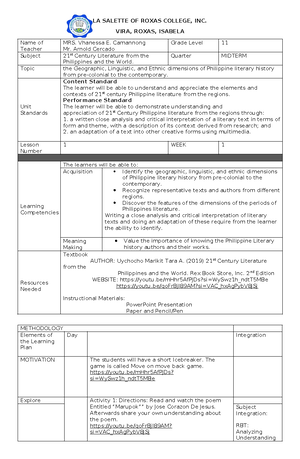 Lp For Paascu - guide - LA SALETTE OF ROXAS COLLEGE, INC. VIRA, ROXAS ...