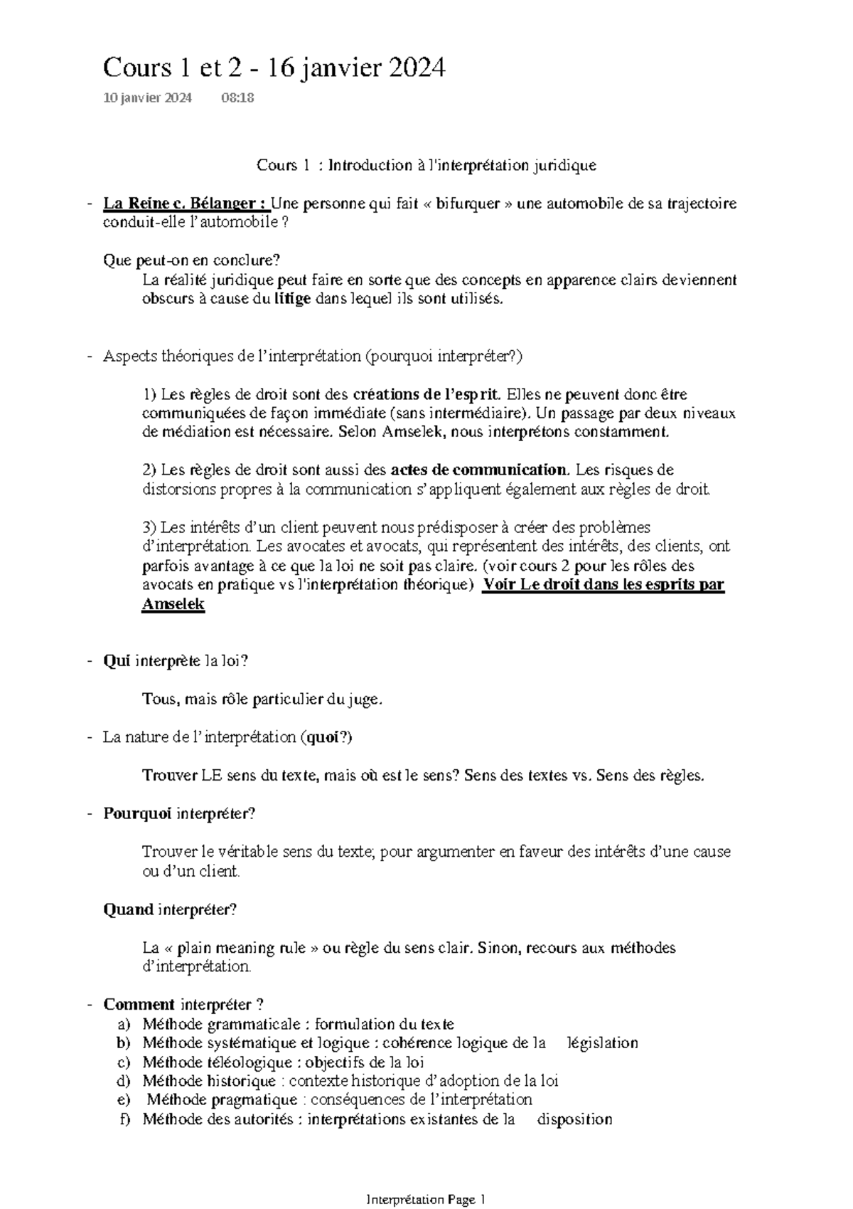 Cours 1 et 2 Jonathan Mayer - Cours 1 : Introduction à l'interprétation ...