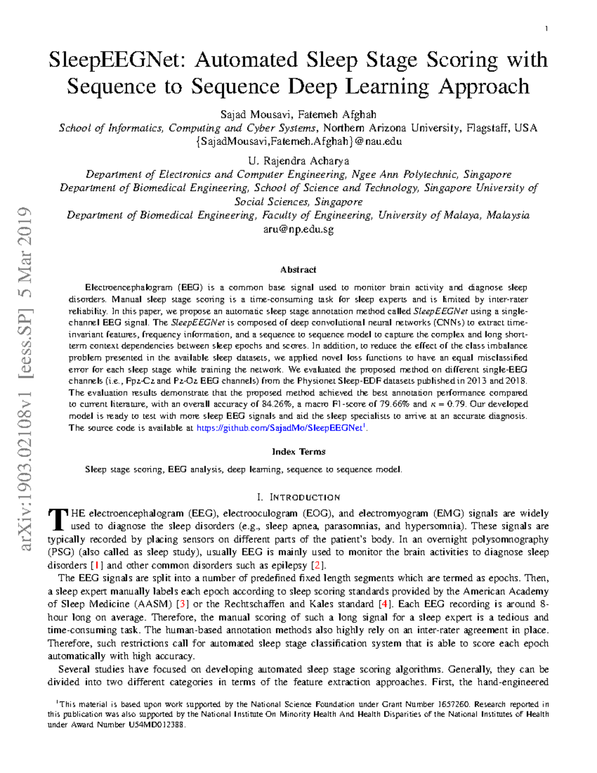 SleepEEGNet: Automated Sleep Stage Scoring Using Deep Learning ...