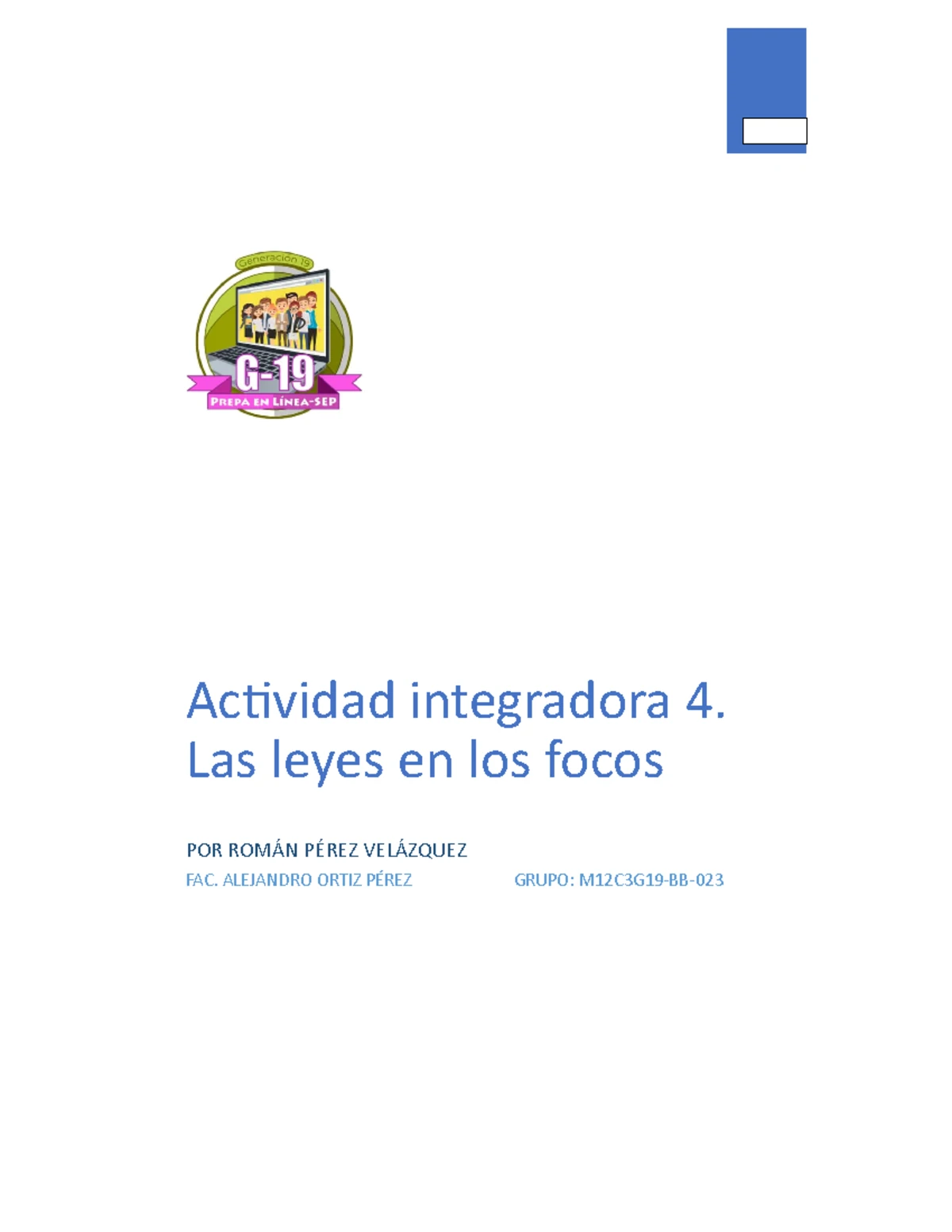 Modulo 12 proyecto integrador - Proyecto integrador. Electricidad y ...