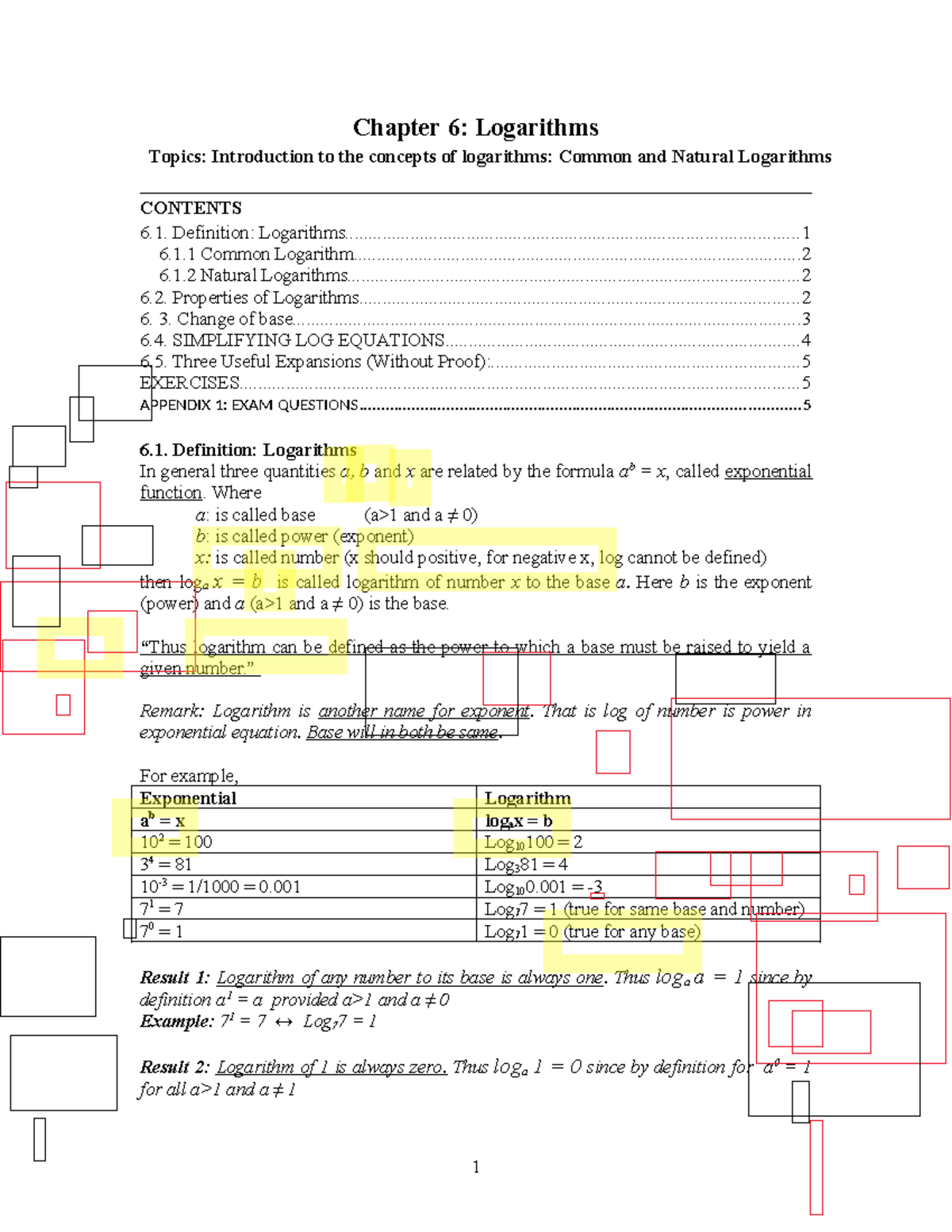 Chapter 6: Logarithms - STA101 Concepts and Properties - Studocu