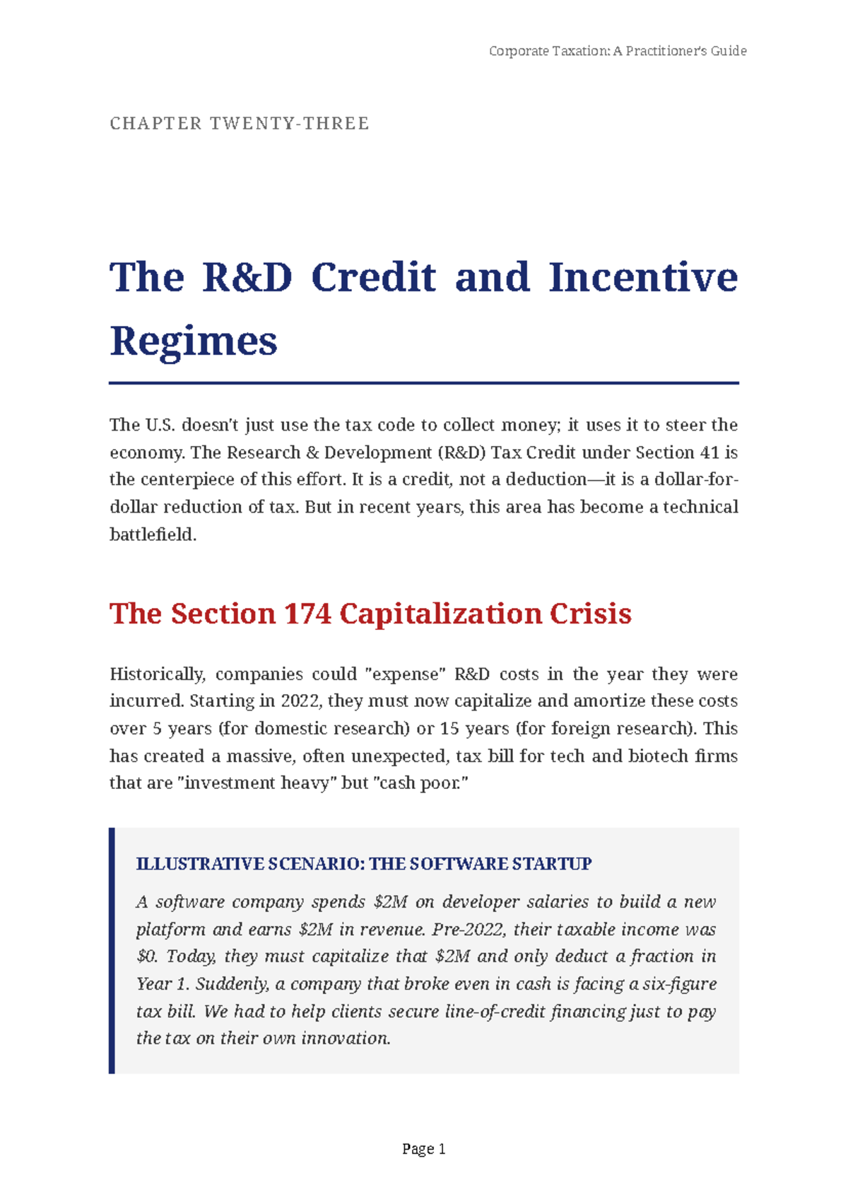 Corporate Taxation: Chapter on Credit & Incentive Regimes - Studocu