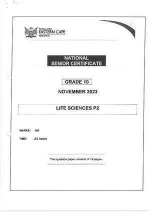 2023 Gr 10 Nov P1 - These is LFSC,for teachers and learners - 2 LIFE ...