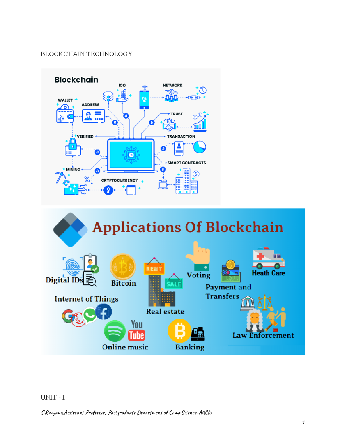 Blockchain Technology Course Notes: Units I, II & III Overview - Studocu