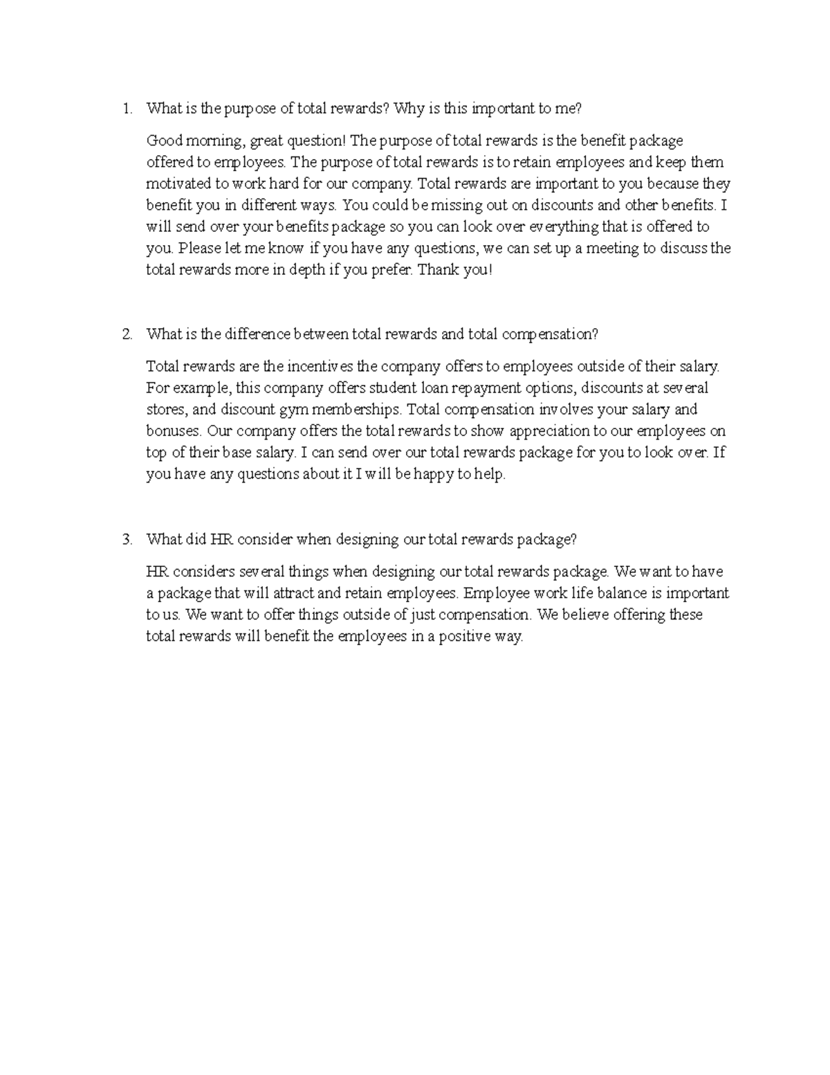 HRM 200: Understanding Total Rewards and Their Importance in HR - Studocu