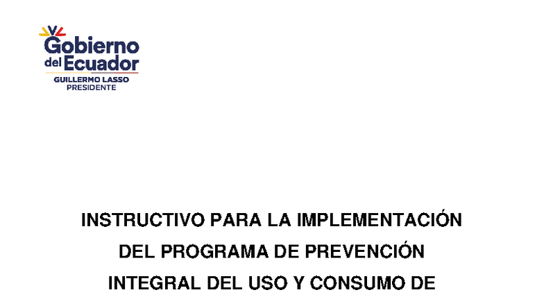 Instructivo para la Implementación del Programa de Prevención Integral del Uso - Studeersnel