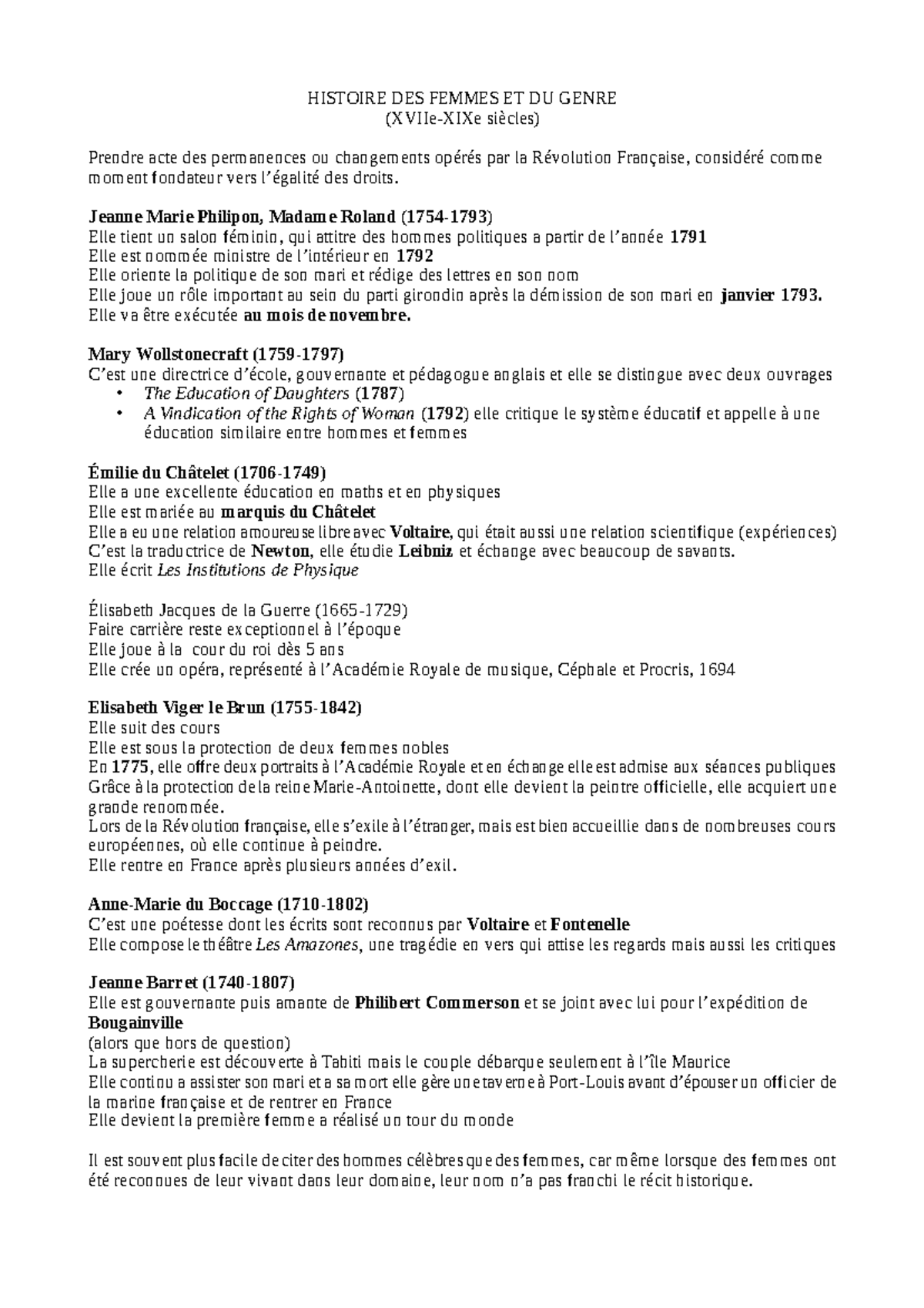 HISTOIRE DU GENRE ET DES FEMMES EN FRANCE : ÉVOLUTION ET PERSPECTIVES ...