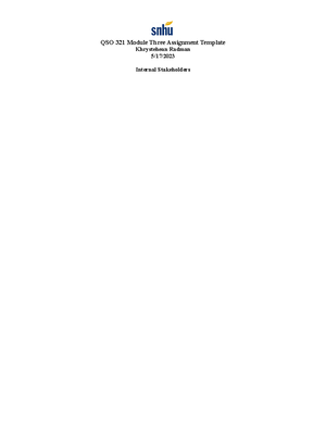 BUS-400 Module Four Assignment - 8-1 Assignment: Next Steps Khrystehean ...