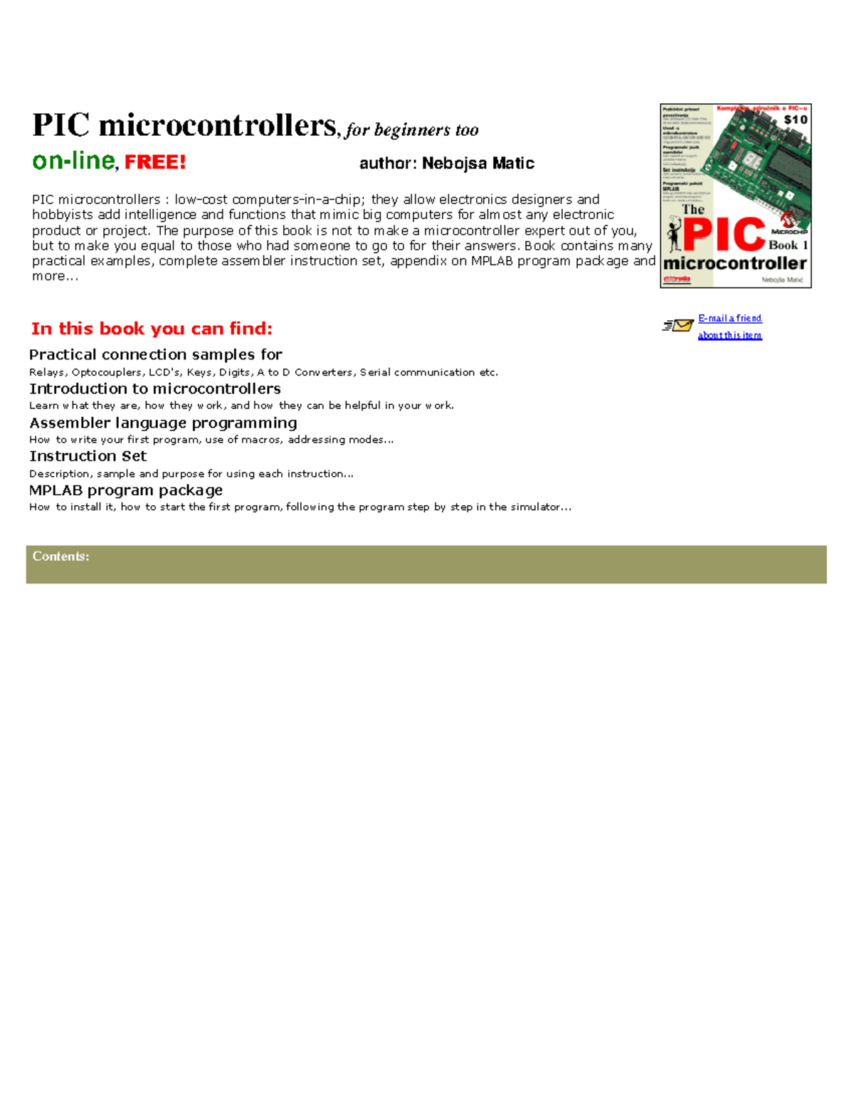 PIC Microcontrollers Basics: A Guide for Beginners (Course Code: 9166712839) - Studocu
