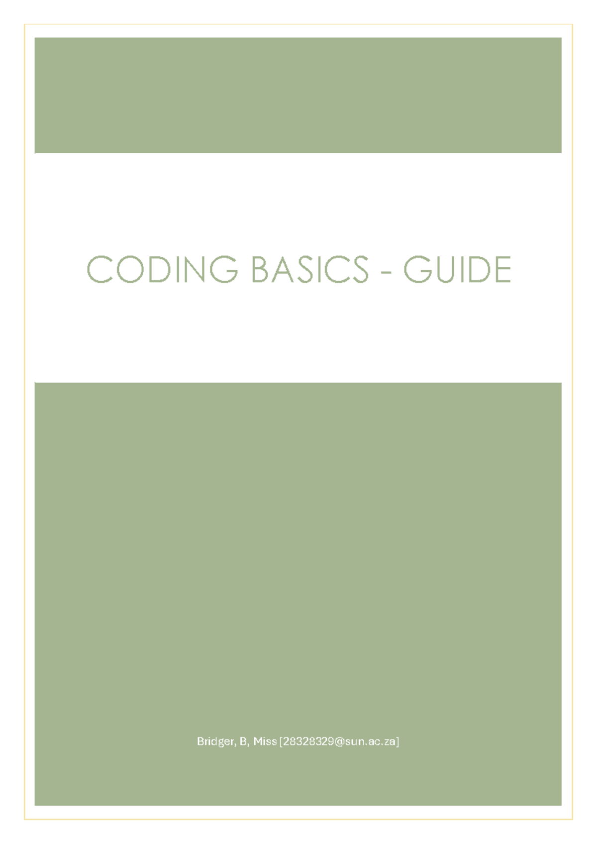 HTML & CSS Basics Guide: A Comprehensive Cheat Sheet - Studocu