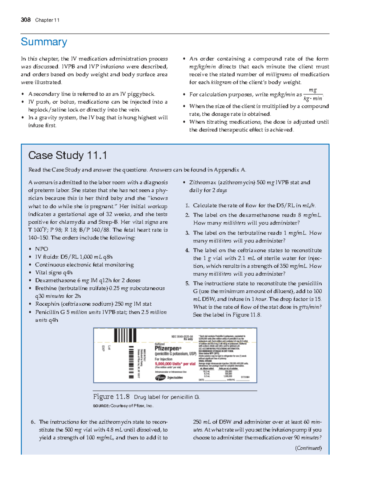 308 Chapter 11 IV Medication Administration Practice Problems - Studocu