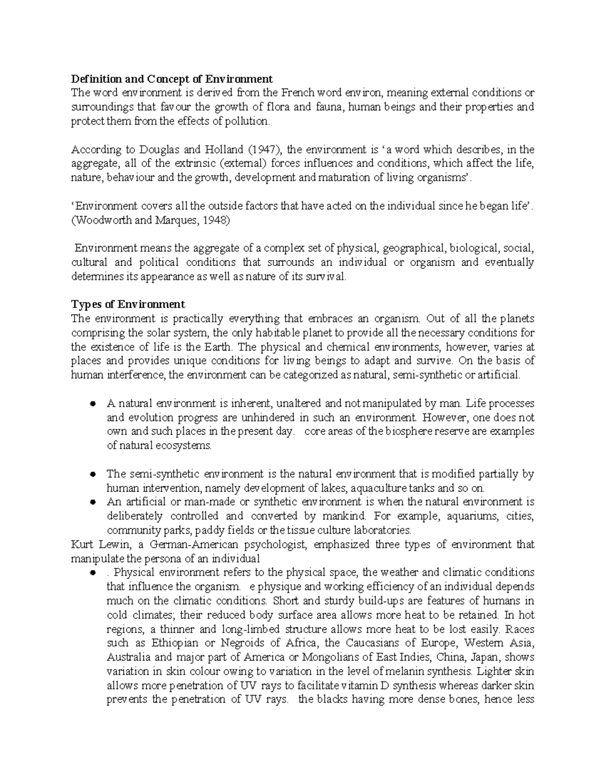 Concepts and Definitions of Environment - A Comprehensive Overview ...