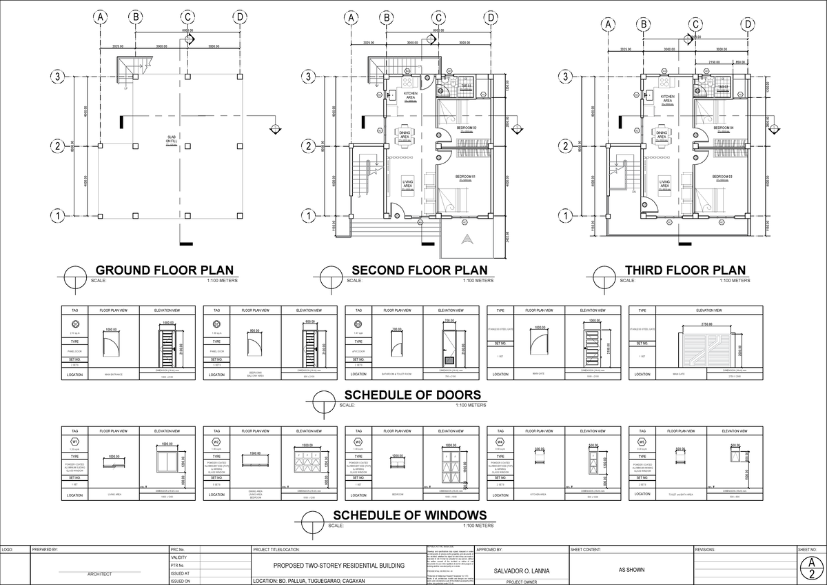 A-2 - Proposed residential building floor plans and elevations - Studocu