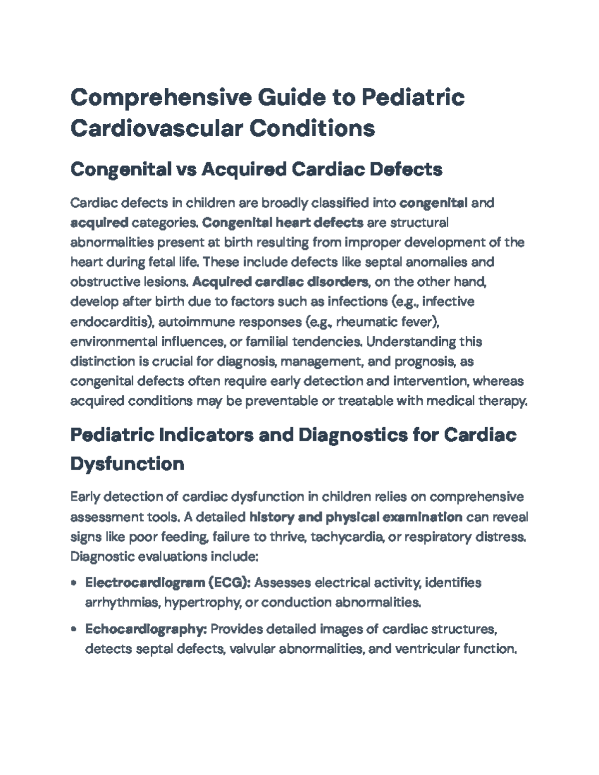 Pediatric Cardiology: Congenital vs Acquired Heart Defects Overview ...