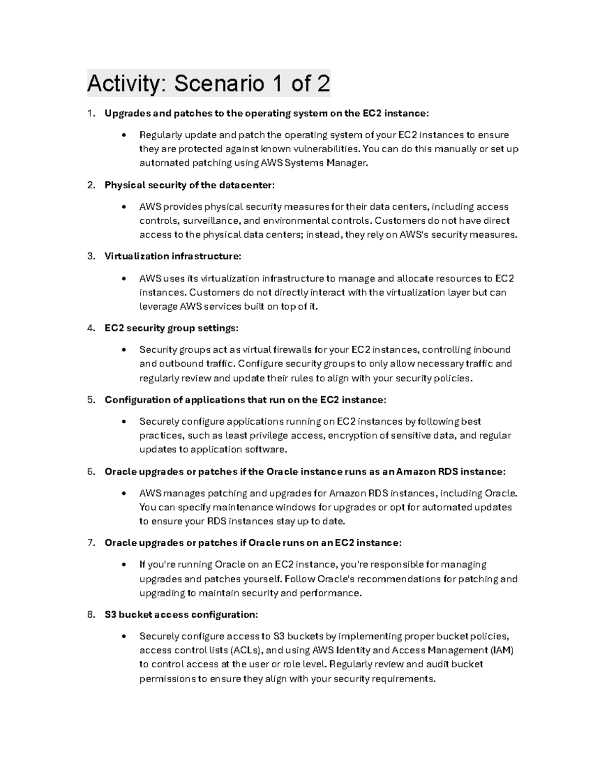 M2 - Homework - AWS EC2 Security Management and Best Practices - Studocu