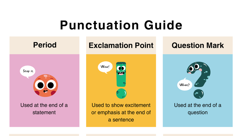 Punctuation Guide: Usage of Marks in Writing - Studocu