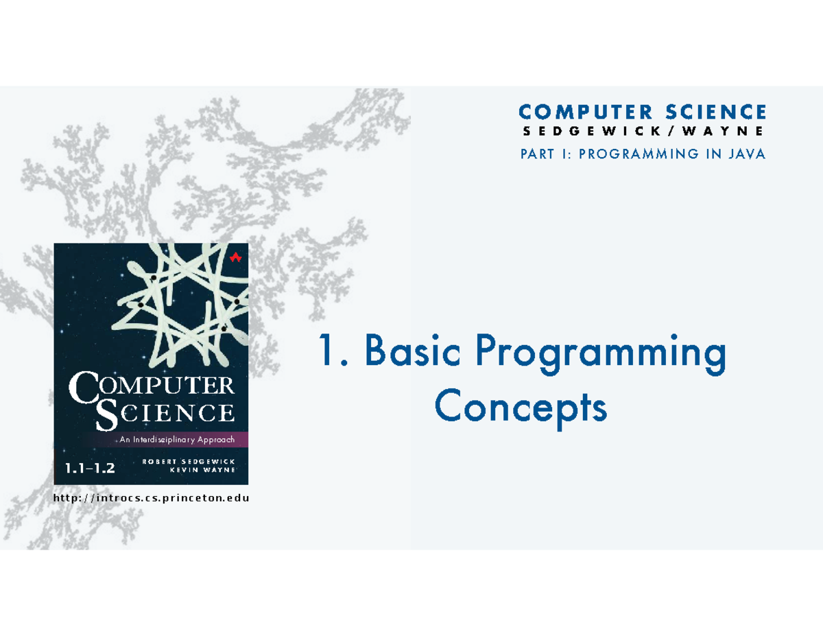 CS.1.A.Basics: Intro to Programming Concepts in Java - Studocu