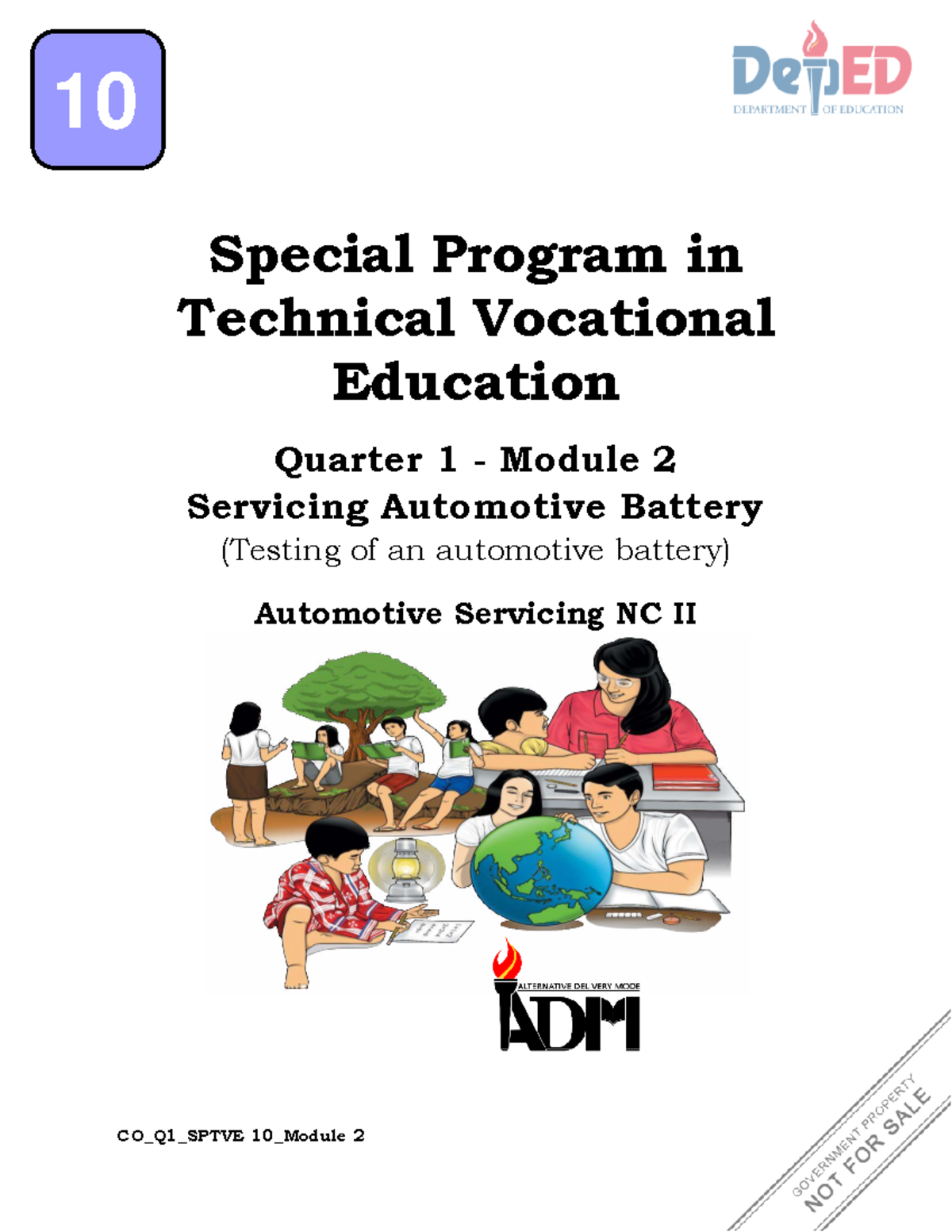 Automotive Servicing NC II: Q1 Module 2 - Testing Automotive Batteries ...
