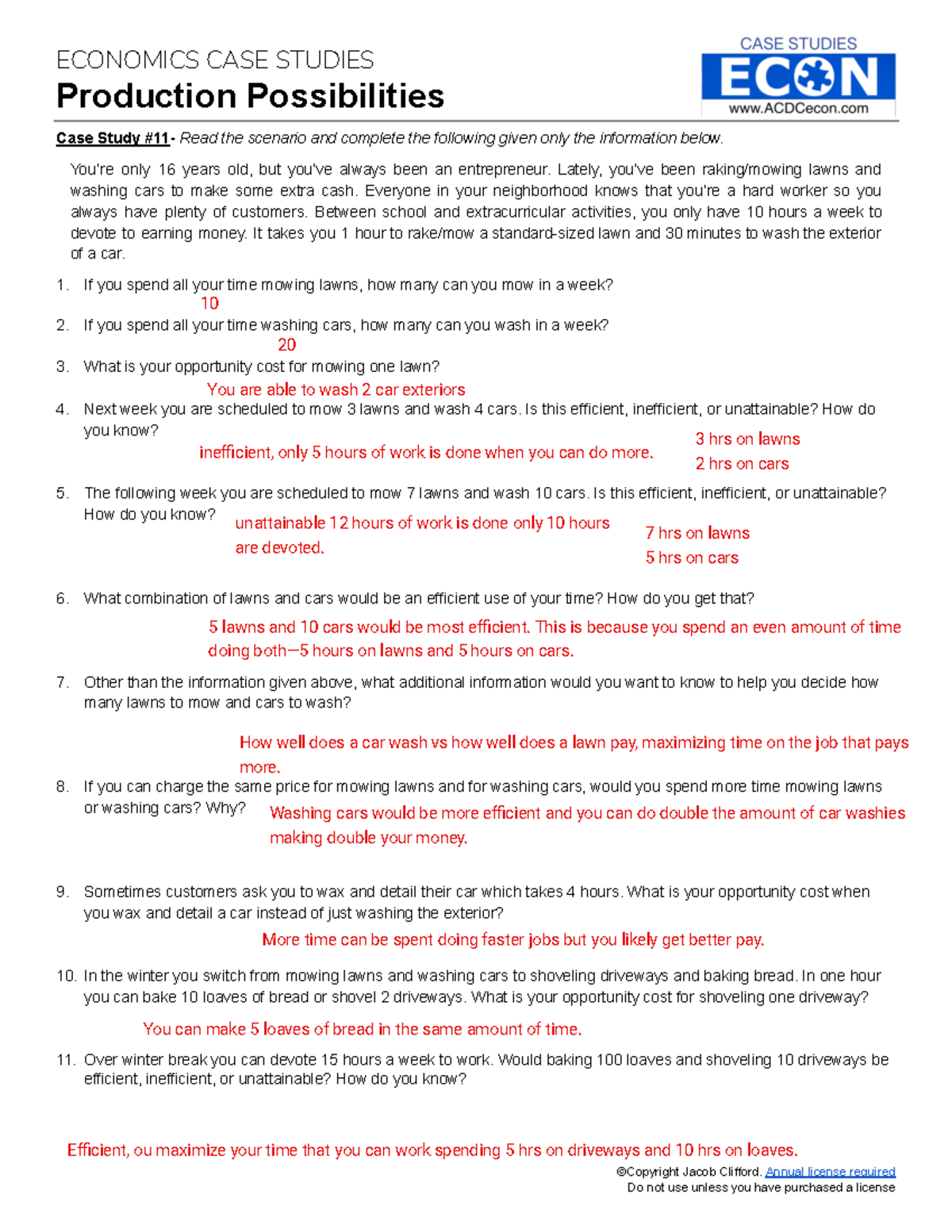 Case Study # 11: Analyzing Production Possibilities in Economics - Studocu