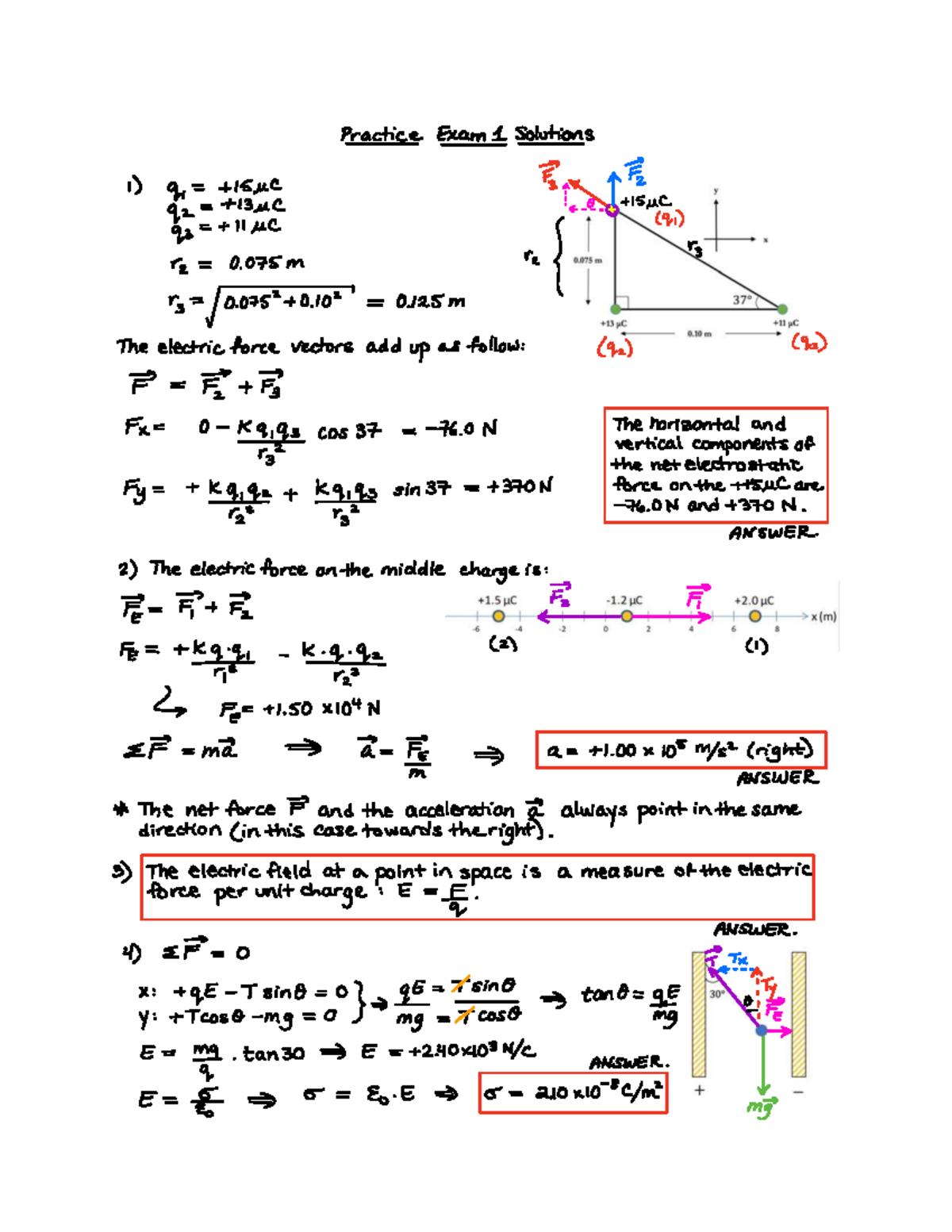 Physics 204 Practice Exam 1 Solutions - Studocu