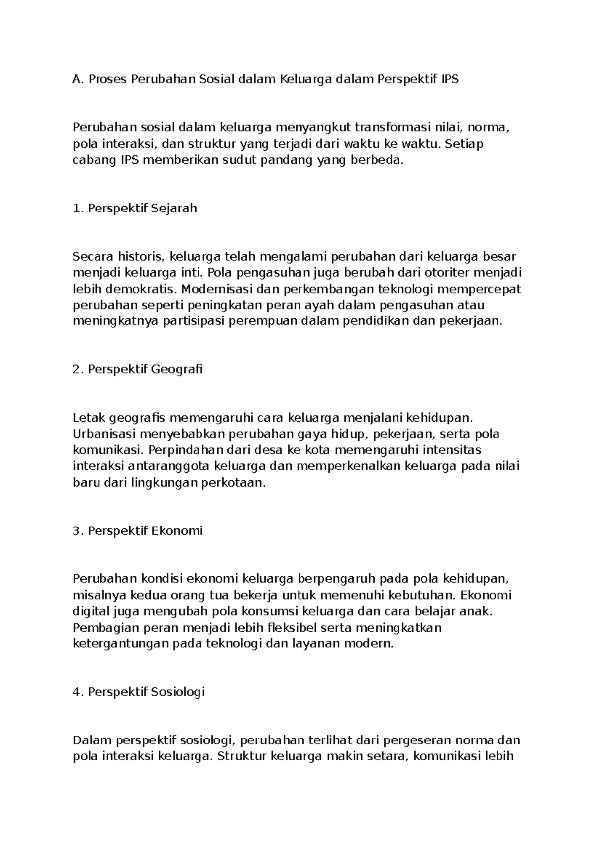 Perubahan Sosial dalam Keluarga: Perspektif IPS dan Agen Kontrol Sosial ...