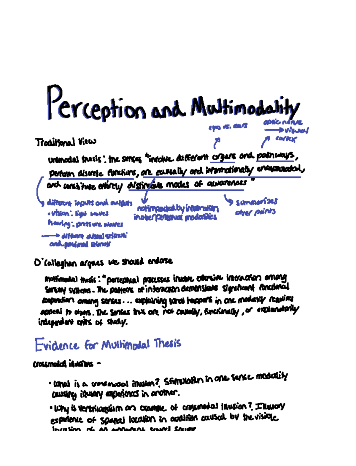 Perception and Multimodality - Perception and Mallttiimmoddality eyesus ...