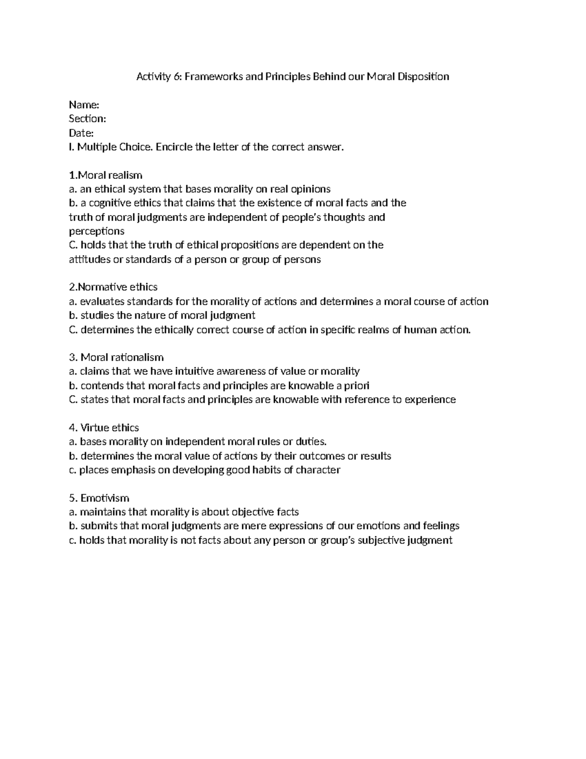 Activity-6 - worksheet - Activity 6: Frameworks and Principles Behind ...