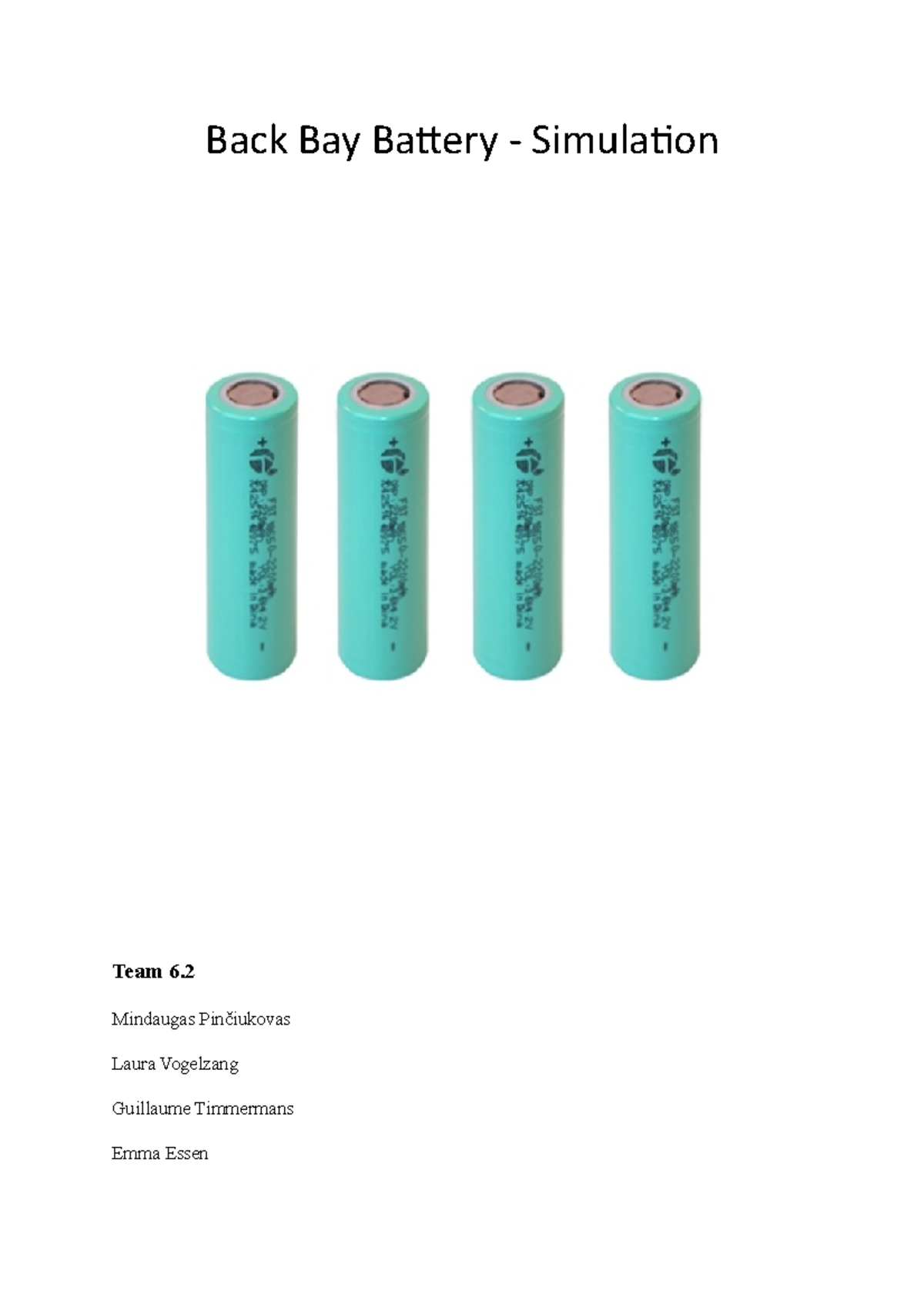 SMTI BBB Team 6 - Back Bay Battery Simulation Report Analysis - Studeersnel