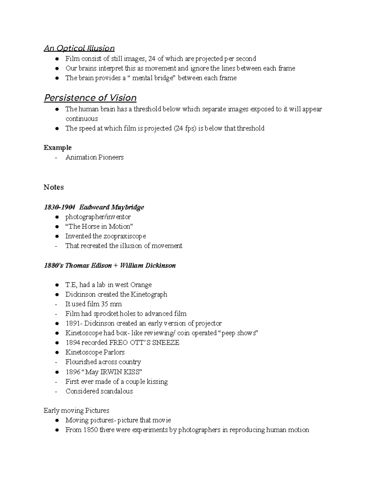 Film Studies Notes: Historical Development and Key Concepts (FLM101 ...