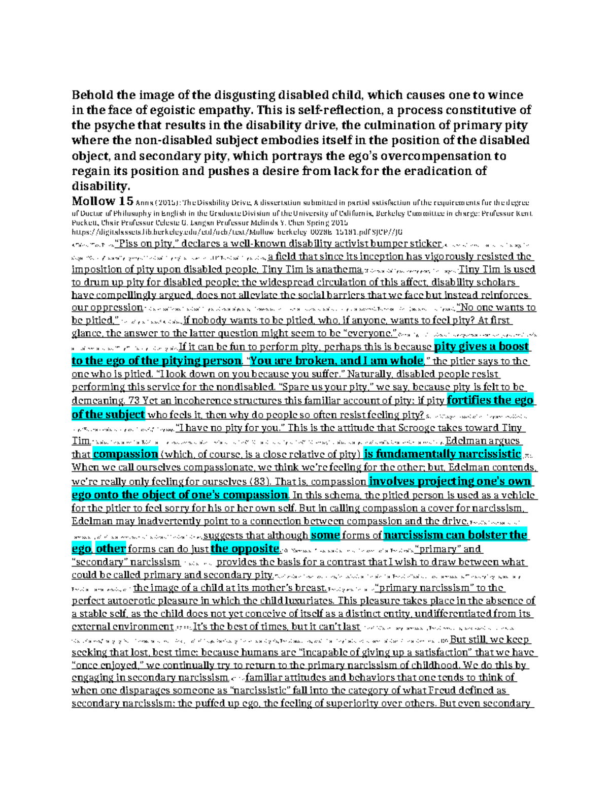 The Disability Drive: Analyzing Pity and Narcissism in Disability ...