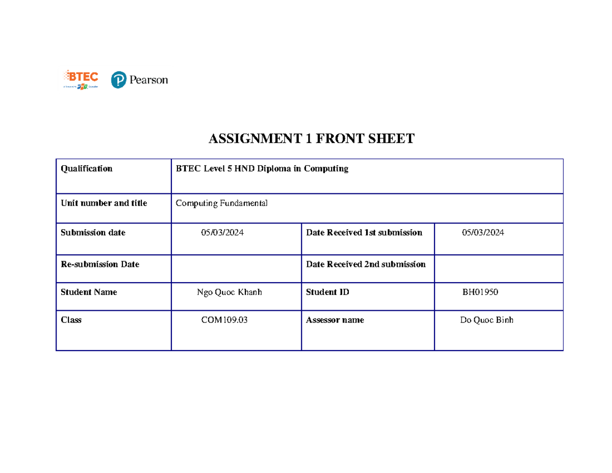 COM109.03 Assignment 1: GPA Calculation Algorithm in Python - Studocu