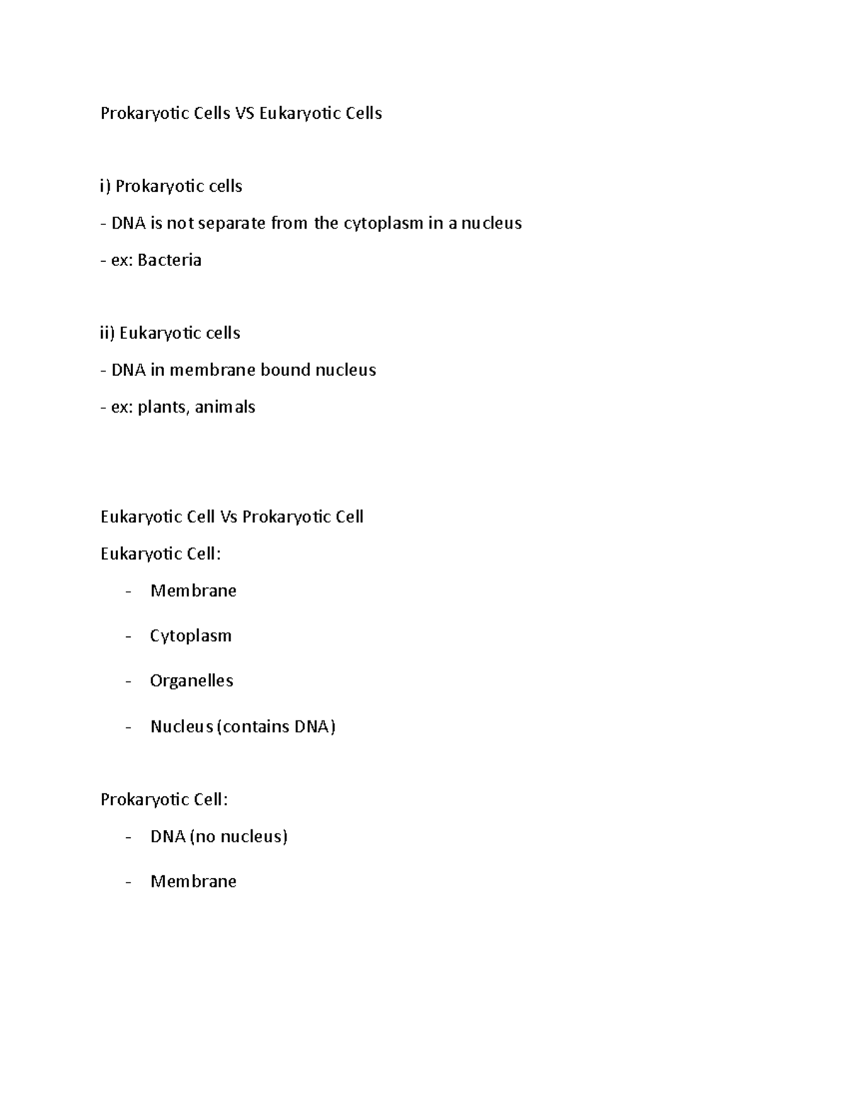 5 - Prokaryotic Cells VS Eukaryotic Cells - Prokaryotic Cells VS ...