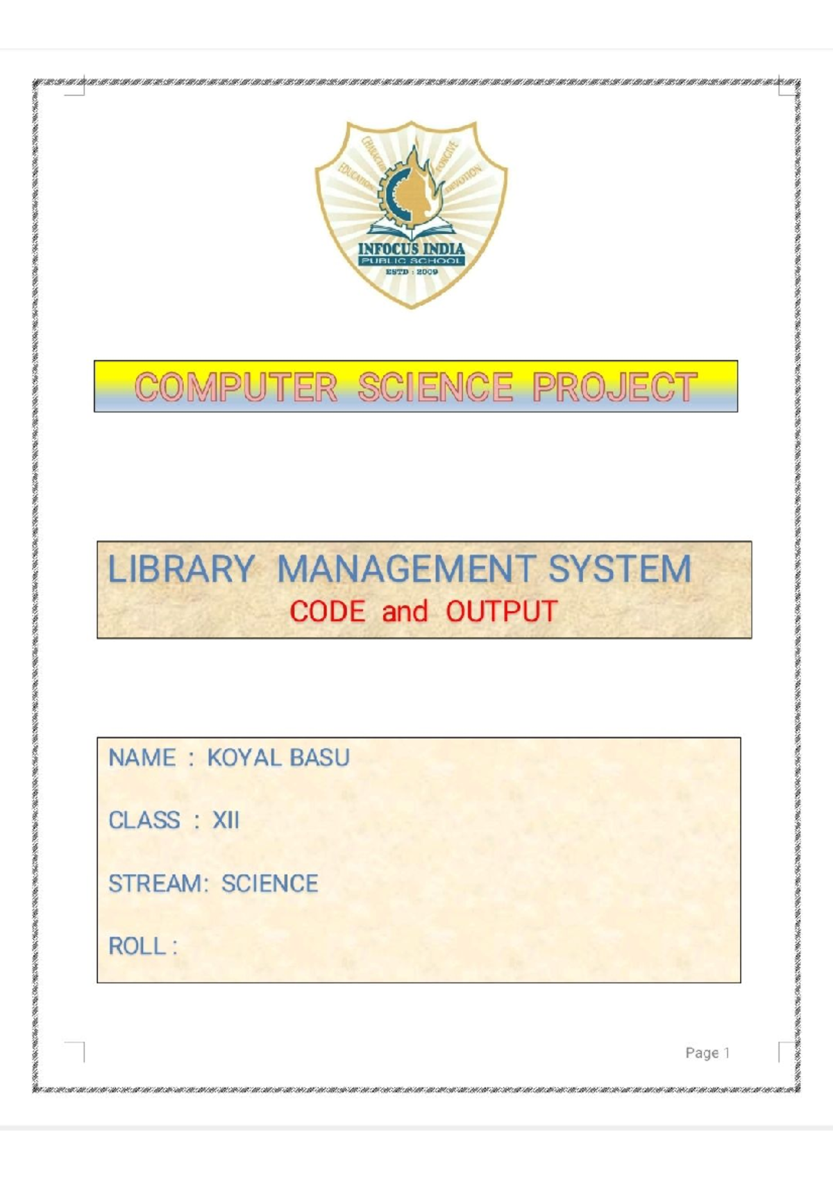 Library Management System Project - Class XII Computer Science - Studocu