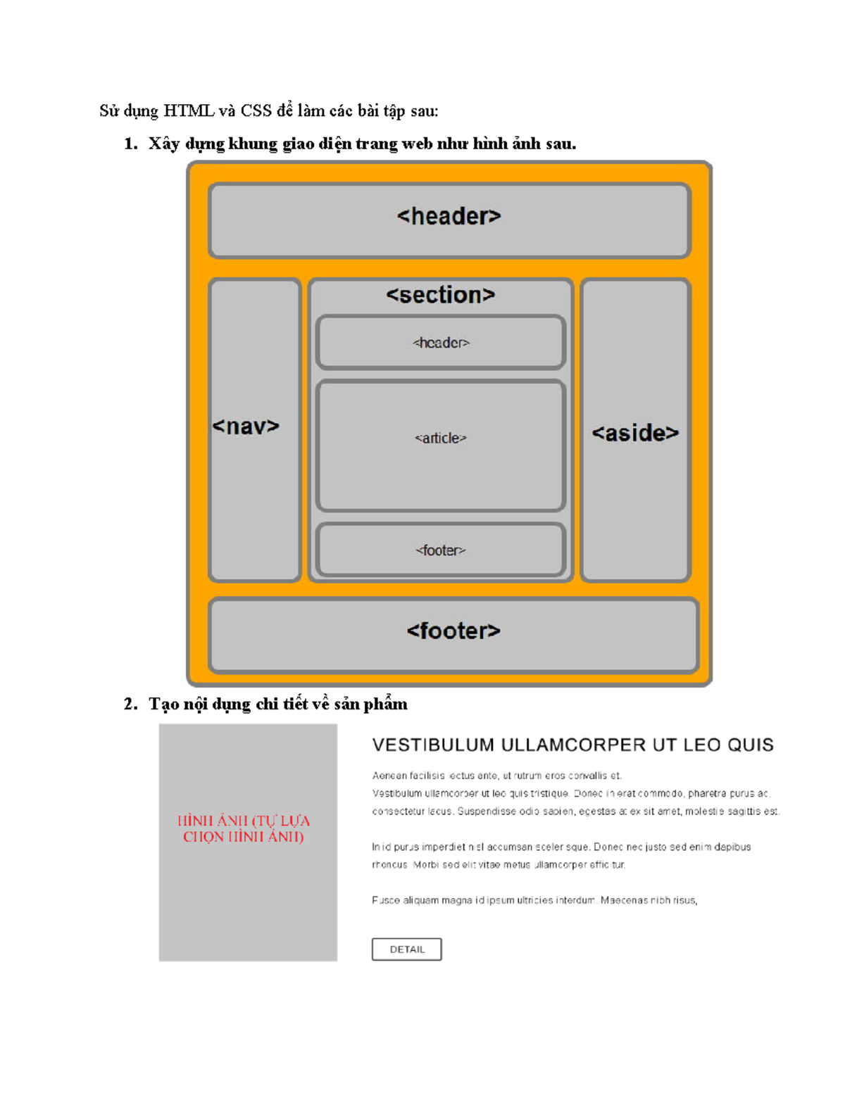 Bai tap HTML va CSS - Bài tập về HTML và CSS - Lập trình Web - Sử dụng ...